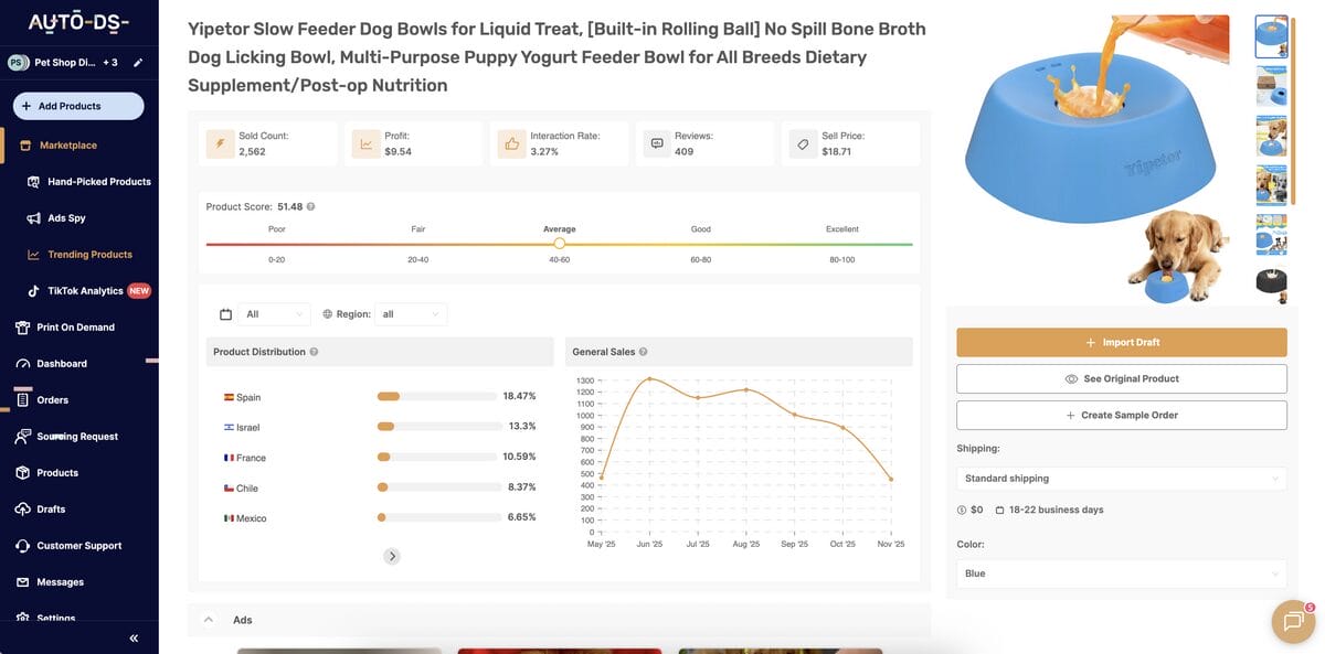 Product Sourcing Feature Comparison: AutoDS vs CJDropshipping